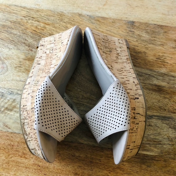 Woolworths | Shoes | Woolworths Cork High Heel Mule Sandal Wedges Sz 9 ...